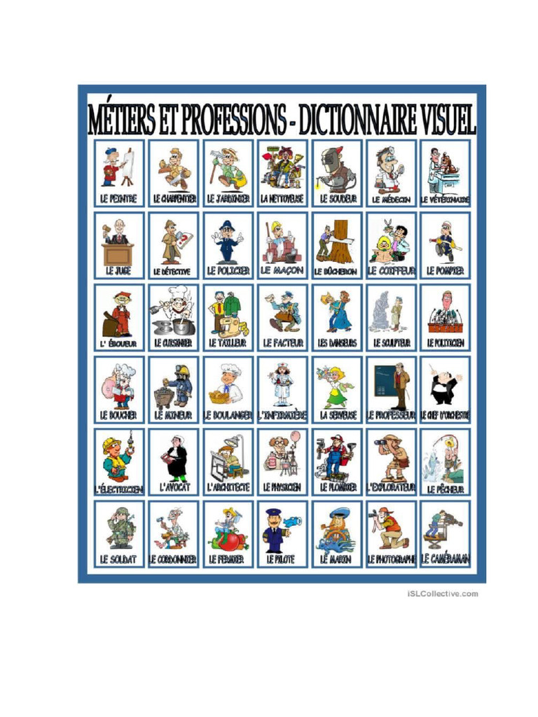 Exercices Métiers Et Professions | PDF