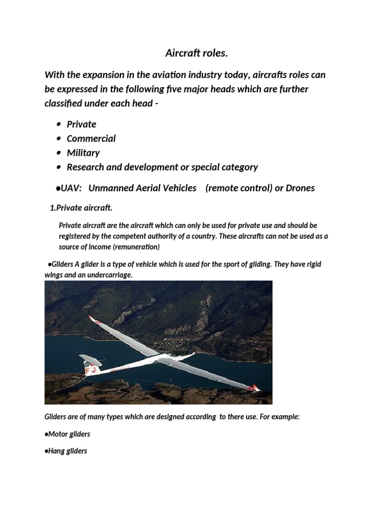 Aircraft Roles (Description) | PDF | Sikorsky Uh 60 Black Hawk ...