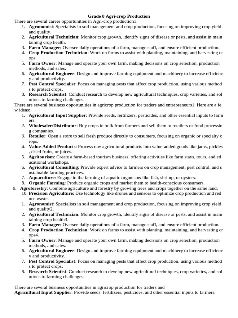 Introduction-to-Agri-crop Production | PDF | Agriculture | Agricultural Machinery