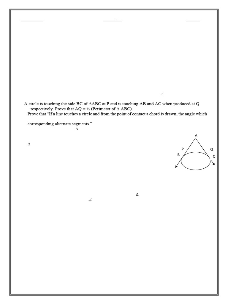 Circles_Worksheet[1] | PDF | Circle | Classical Geometry