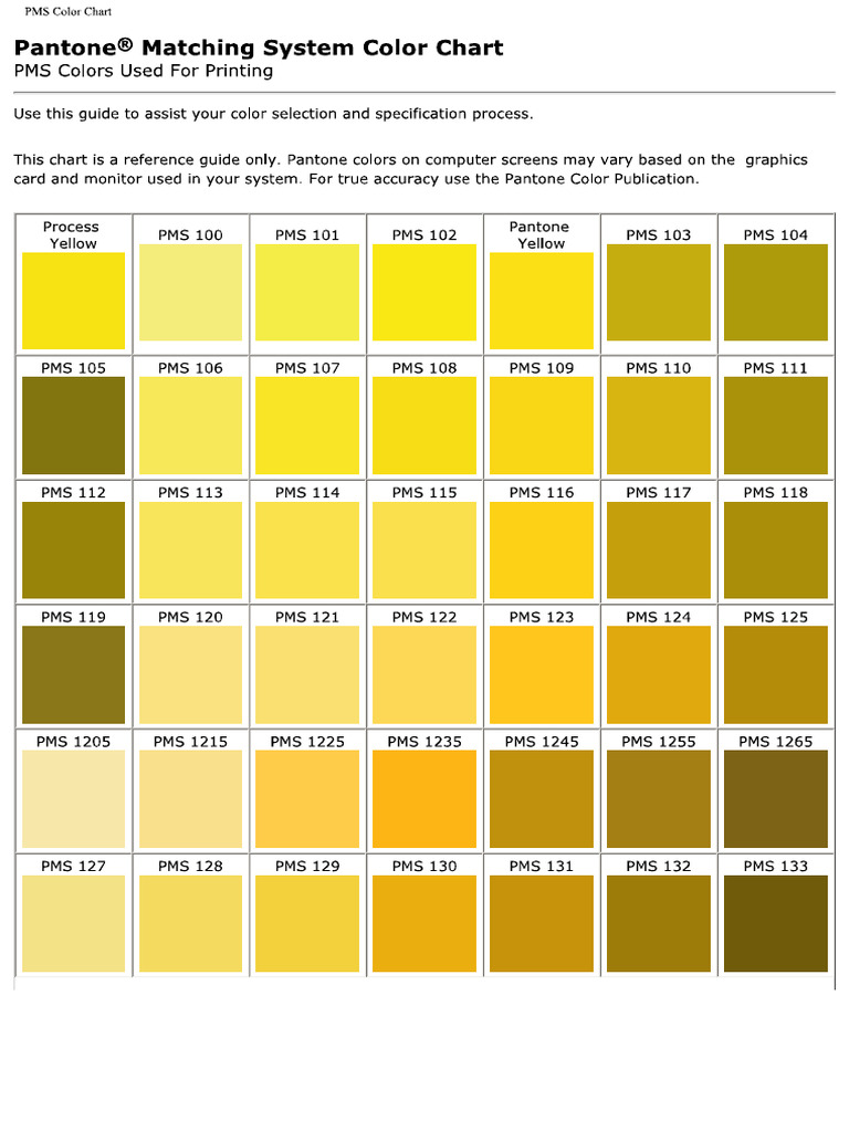 PMS Color Chart - Pms_chart | PDF