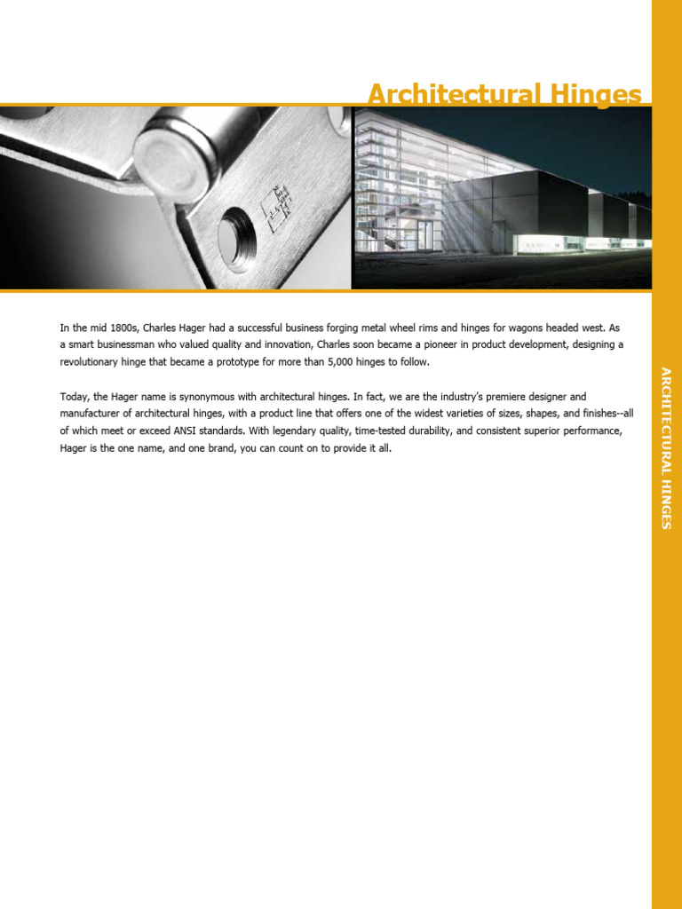 Arch Hinges | PDF | Door | Bearing (Mechanical)