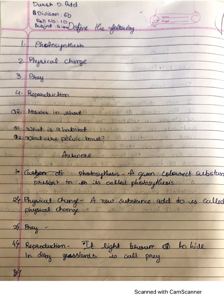 Darsh Science 6b R | PDF