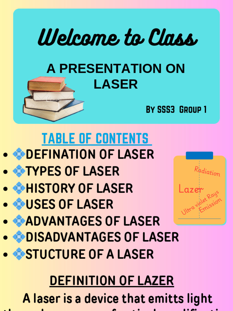 Lazer Presentation - PPTX - 20240914 - 184928 - 0000 | PDF | Laser | Solid