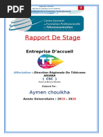 Rapport de Stage Pfa | PDF | Mode de Transfert Asynchrone | Fibre optique