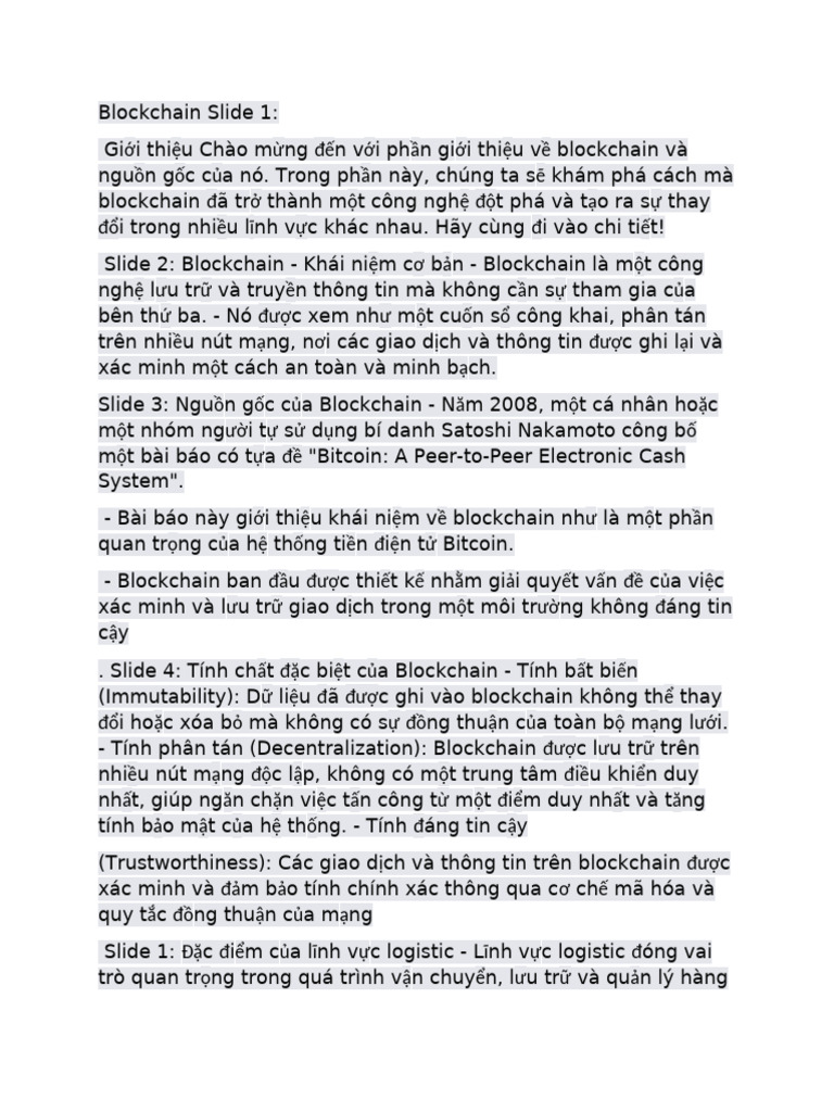 Blockchain Slide 1 | PDF