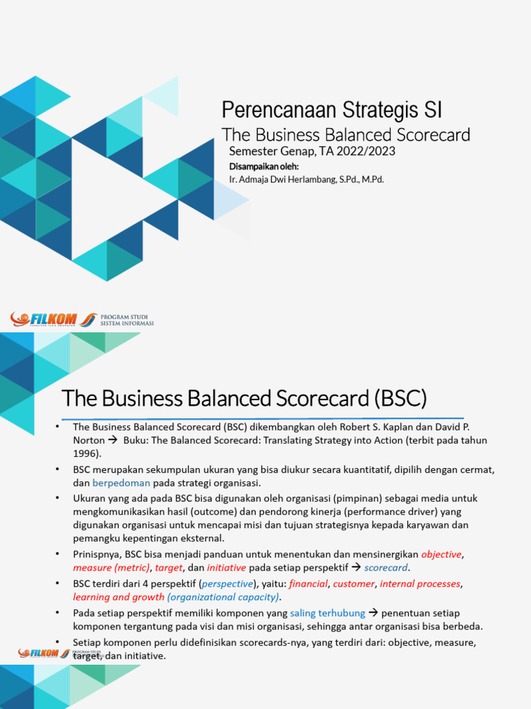 8-PSSI-The Business Balanced Scorecard | PDF