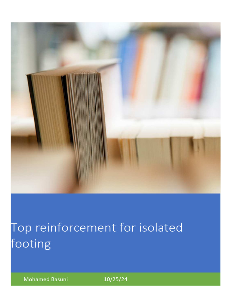 Top Reinforcement For Isolated Footing | PDF