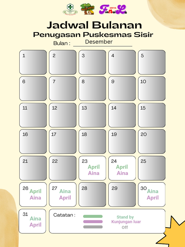 Krem Retro Rencana Bulanan Agenda - 20241217 - 204643 - 0000 | PDF