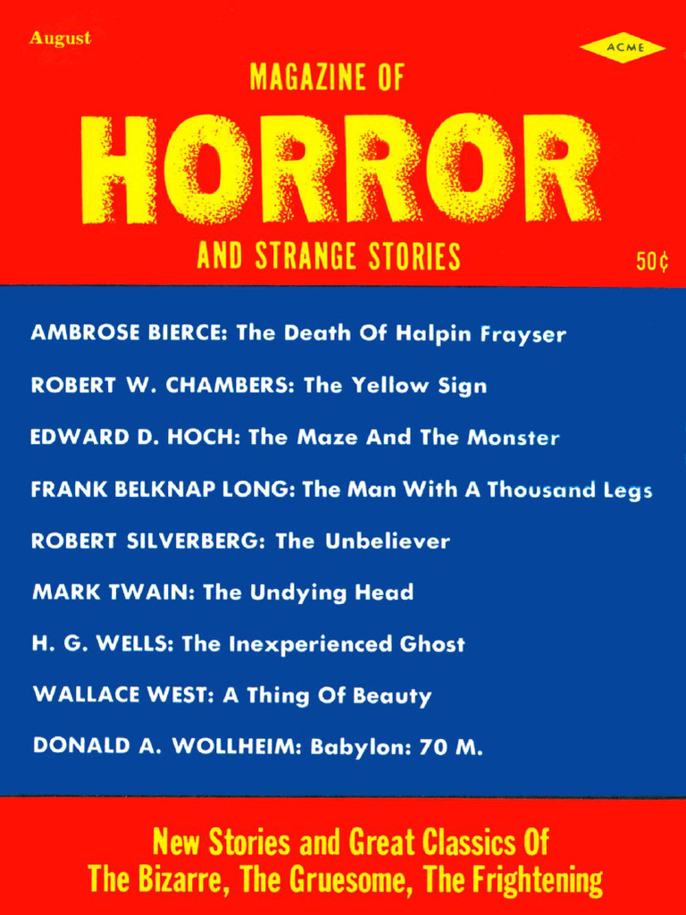 Magazine of Horror #01 - August 1963 | PDF