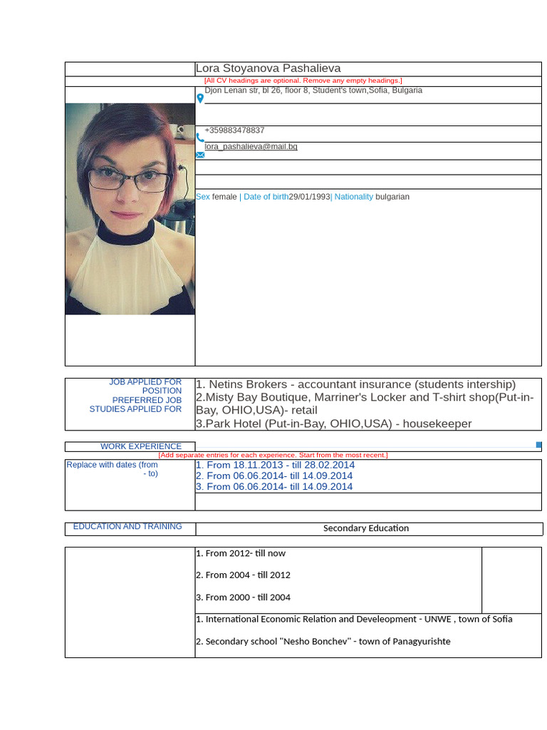 CVTemplate 1584378131847618 | PDF