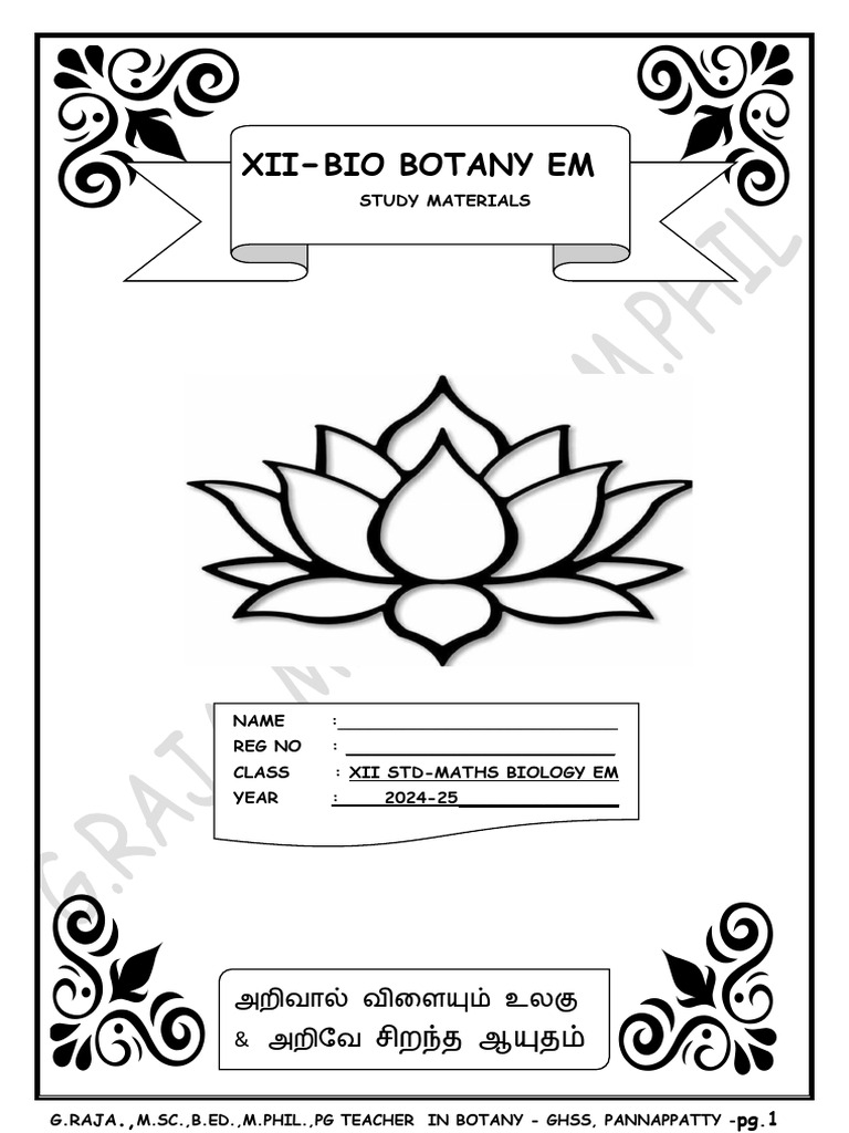 Xii Bio Botany | PDF | Dominance (Genetics) | Genotype
