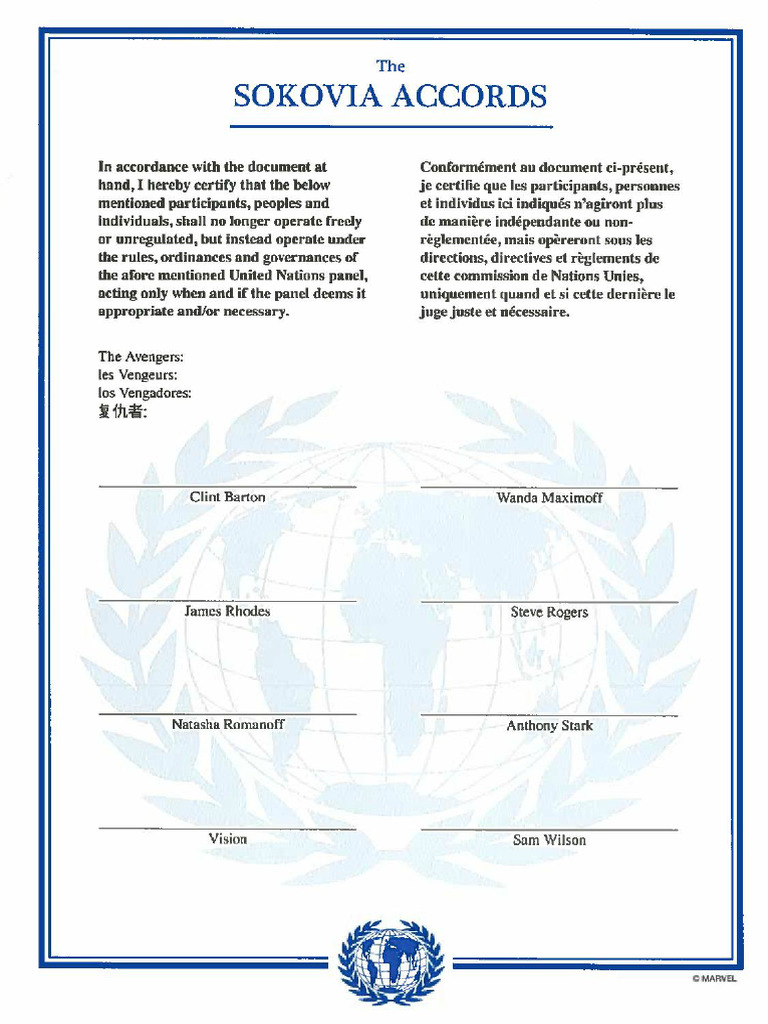 Skovia Accords Marvel Phase 2 Box Set Civil War | PDF