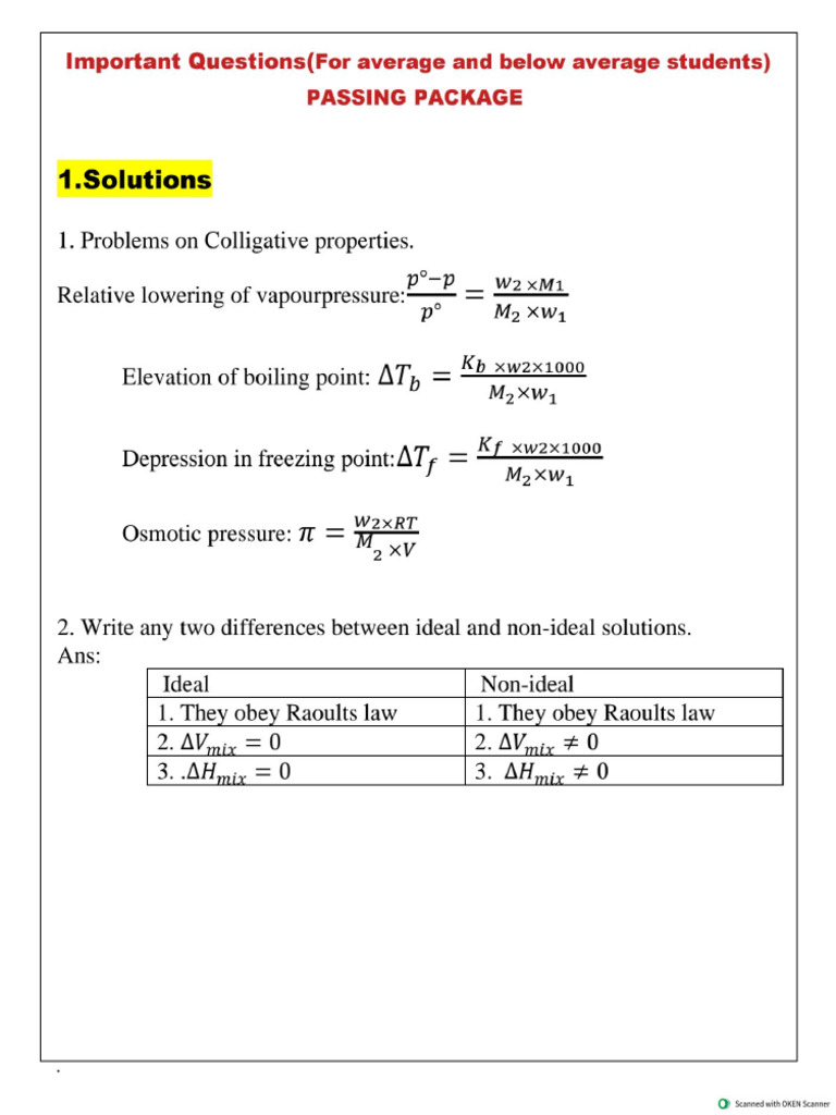 Chem Passing Package 2024 | PDF