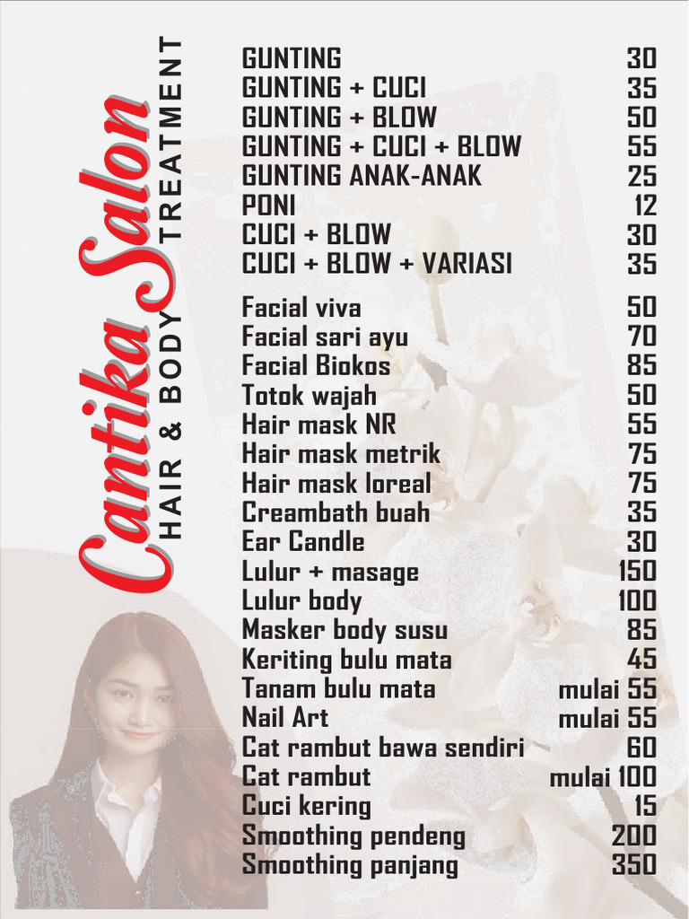 Daftar Harga Salon | PDF