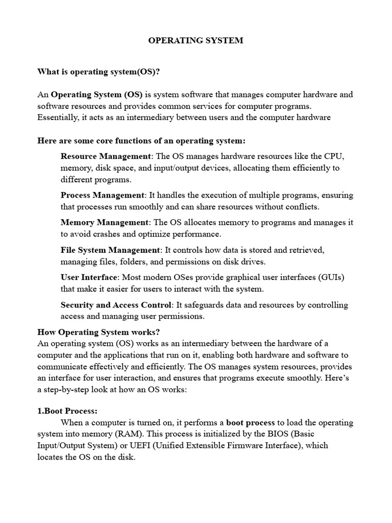 Operating System-1 | PDF | Operating System | Linux Distribution Operating System-1 | PDF | Operating System | Linux Distribution