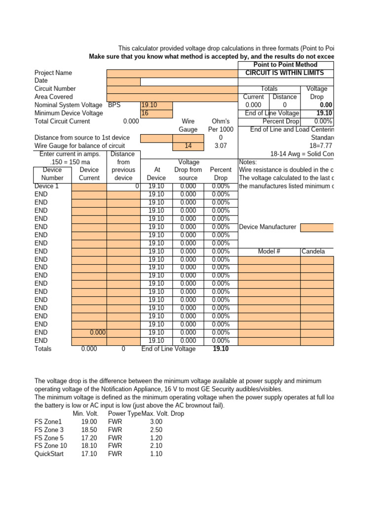 NAC Volatage Drop Calculation | PDF | Rectifier | Direct Current