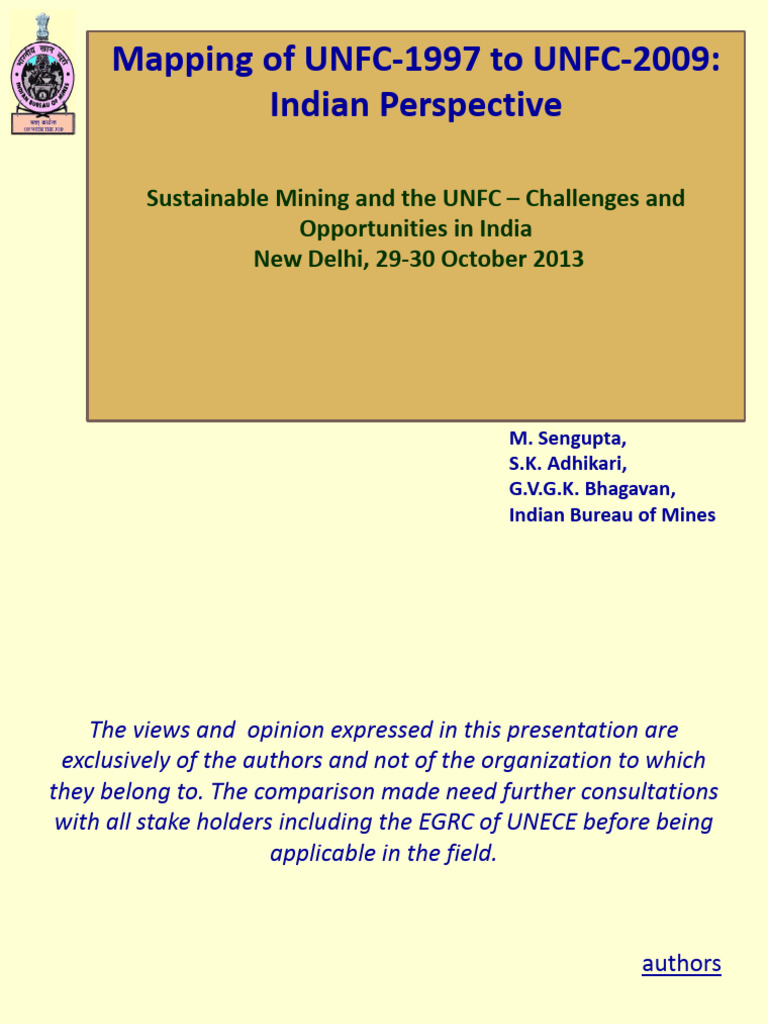 UNFC Minerals Sengupta | PDF | Mining | Minerals