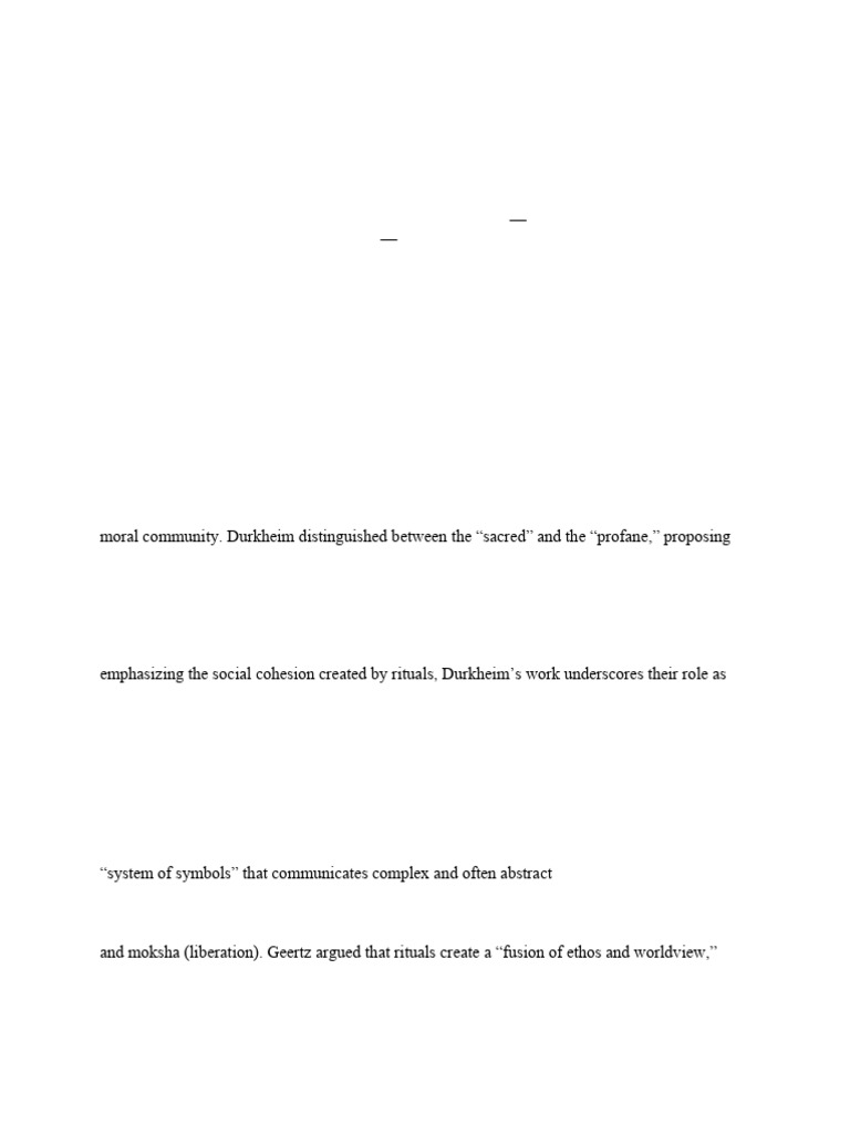 Significance of Rituals in Religion | PDF | Rituals | Hermeneutics