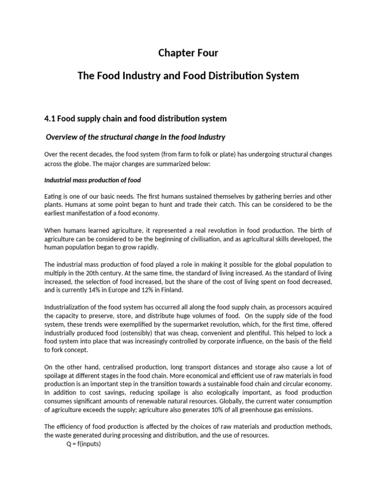 Food Industry Evolution and Distribution | PDF | Market Power | Monopoly