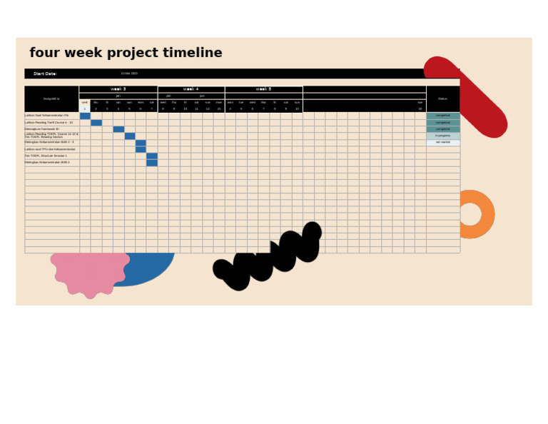 Fourweek Project Timeline | PDF