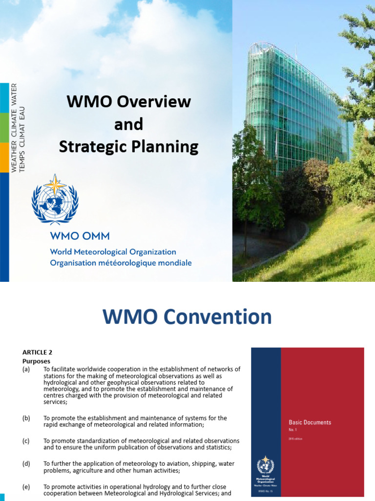 1 - WMO Overview and Strategic Planning | PDF | Climate | Science