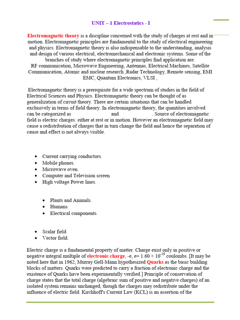 EE3301 Electromagnetic Theory 01 - by LearnEngineering - in | PDF | Divergence | Integral