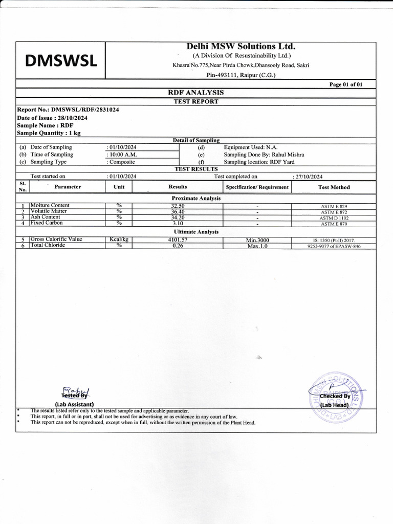 RDF Report Oct 2024 | PDF