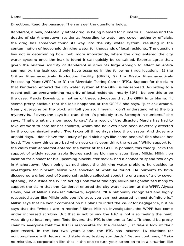 Reading Materials For Grade 10 | PDF | Argument | Fallacy