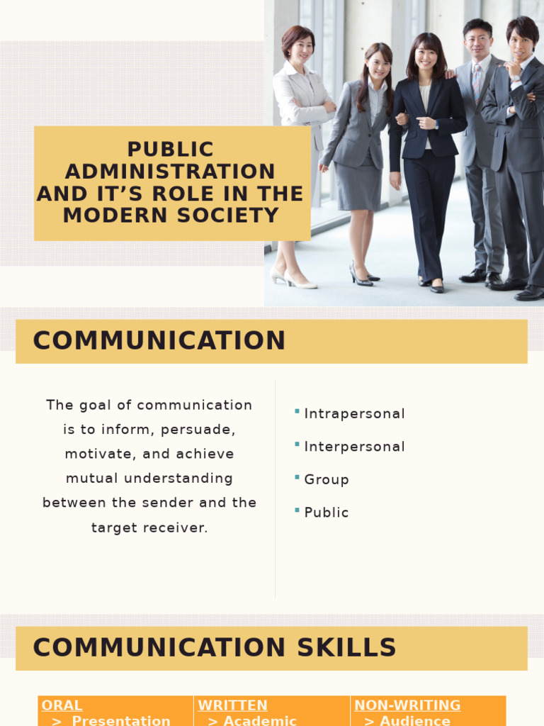 Public Administration and It's Role in The Modern | PDF | Communication ...