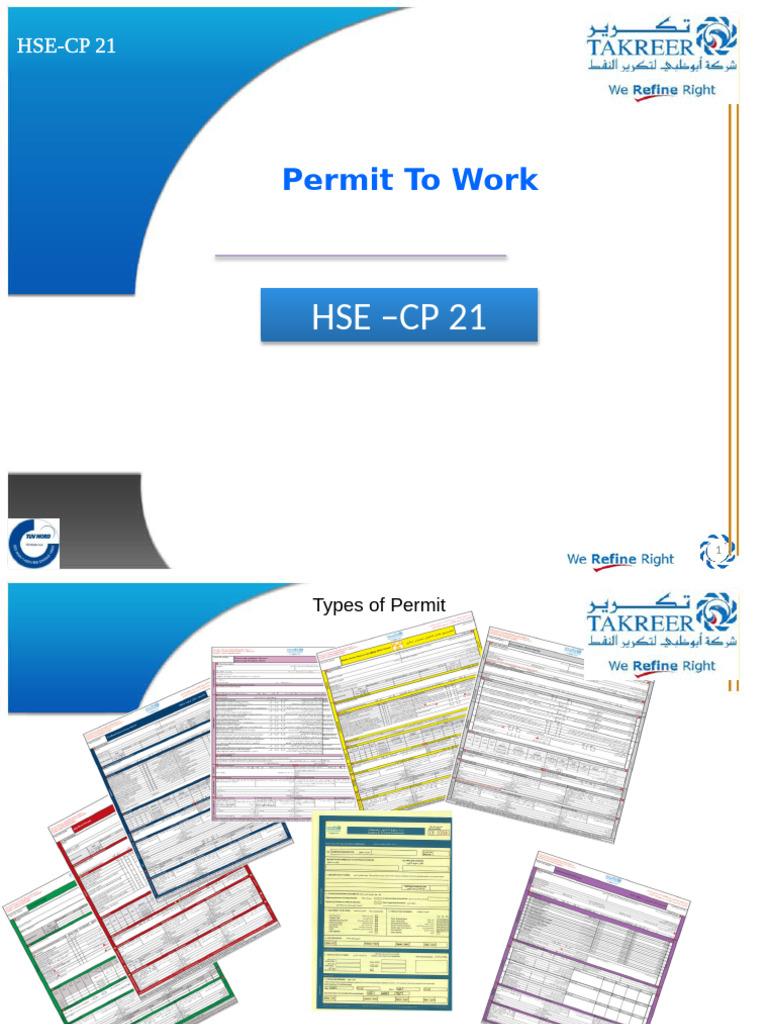 1.HSE CP-21 Work Permit System | PDF | Labor Relations | Workplace