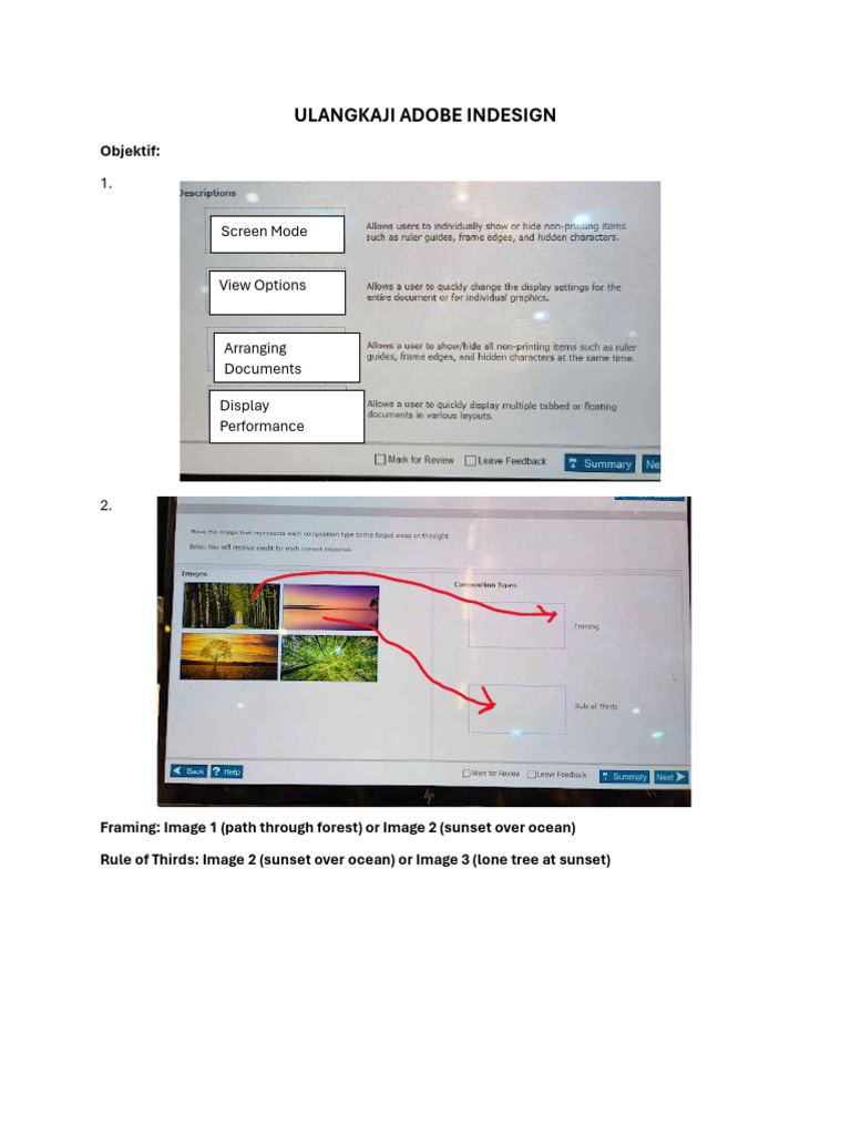 ulangkaji exam indesign | PDF | Button (Computing) | Window (Computing)
