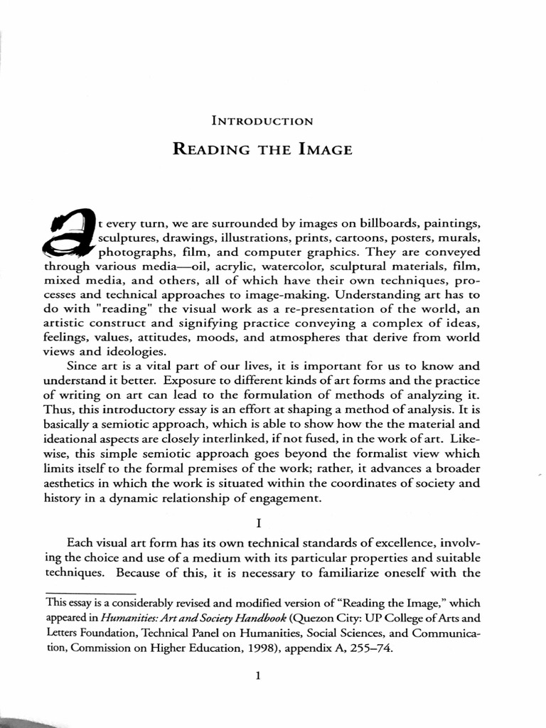 Guillermo Alice - Reading The Image | PDF