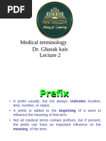 Medical Prefixes: Position and Measurement | PDF