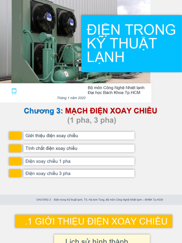 Điện Trong KT Lạnh - CHƯƠNG 3 - Mạch Điện Xoay Chiều 1 Pha Và 3 Pha - 2 | PDF