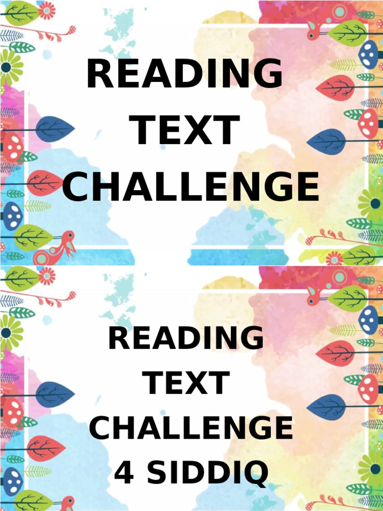 READING TEXT CHALLENGE | PDF