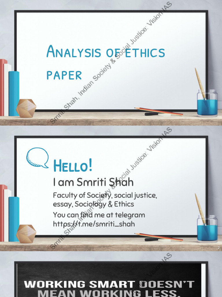 Smriti Shah's Ethics Course Overview | PDF | Integrity | Emotional ...