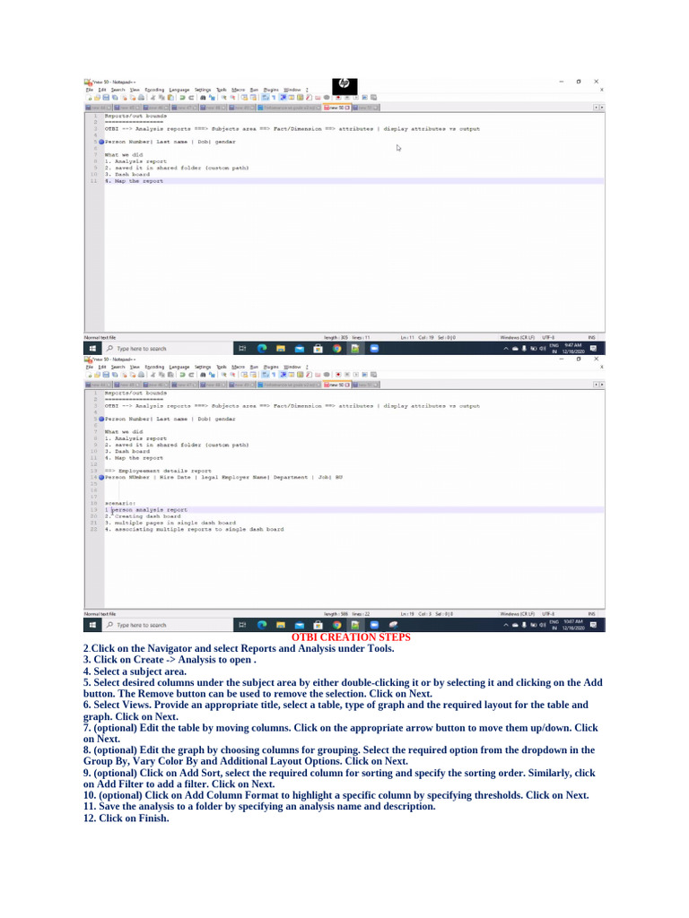 Otbi Creation Steps | PDF