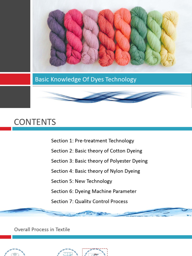 Basic Knowledge of Dyeing Technology | PDF | Surfactant | Dye