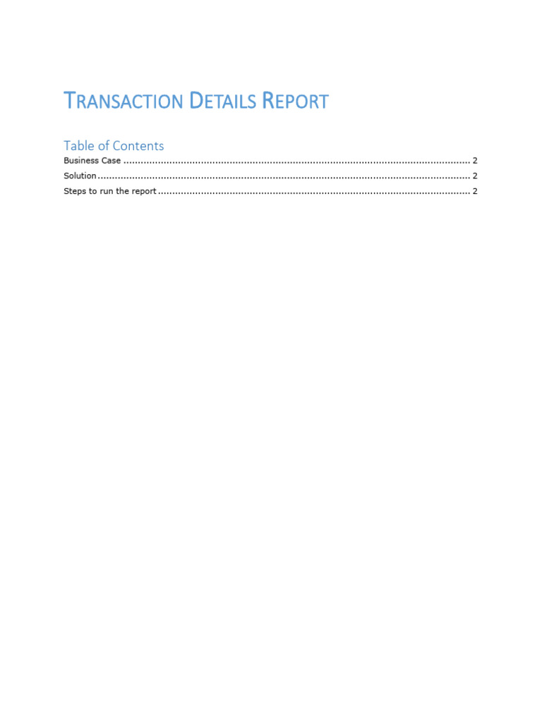 Transaction Details Report V1.1 | PDF