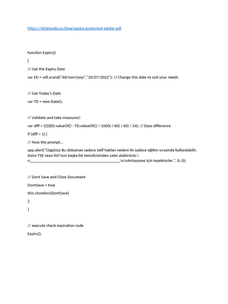 Function Expiry | PDF