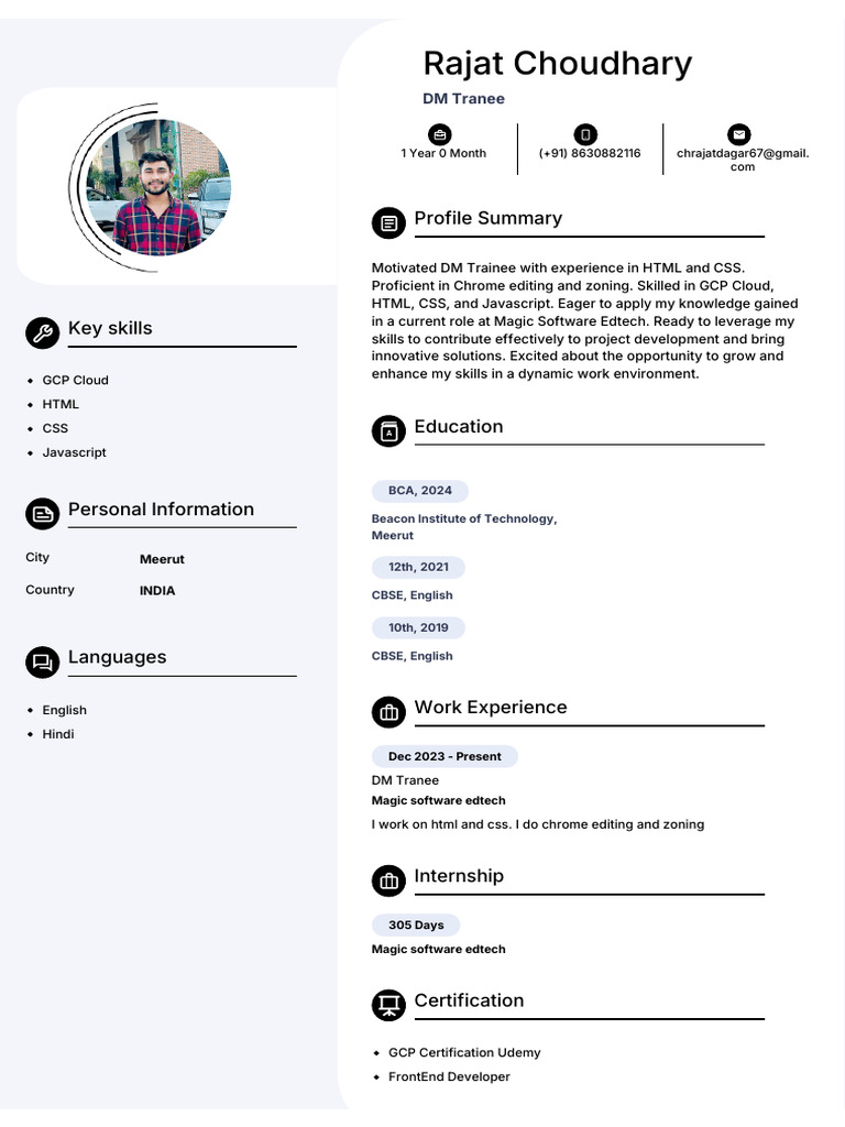 Rajat Resume Updated | PDF