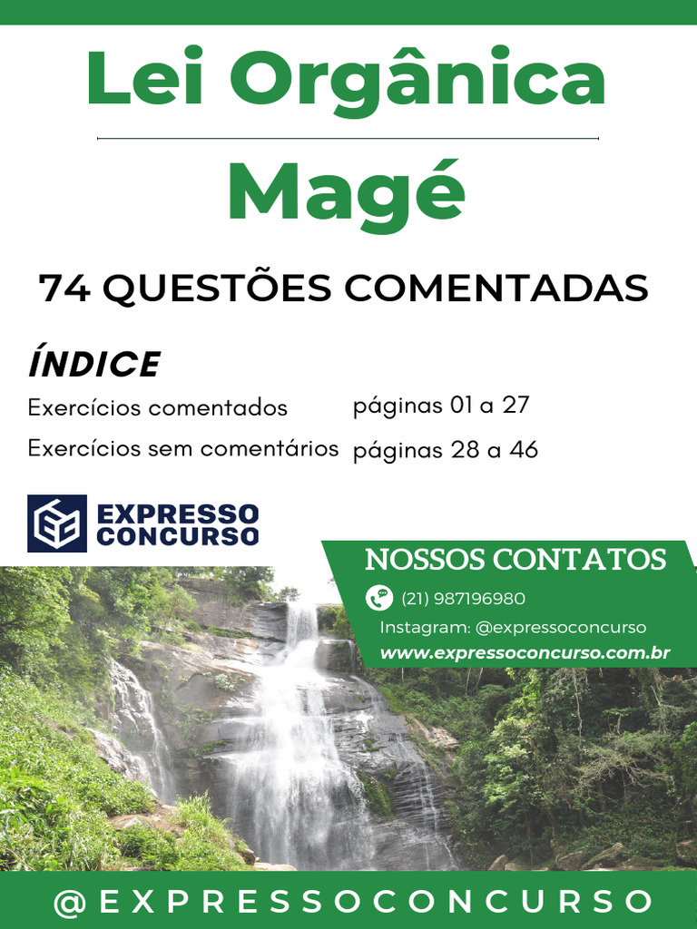 Amostra Lei Organica de Mage | PDF | Ciência Política | Justiça