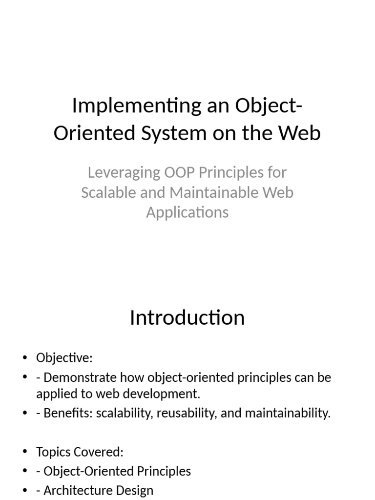 Implementing OOP On Web | PDF | Object Oriented Programming | Model–View–Controller