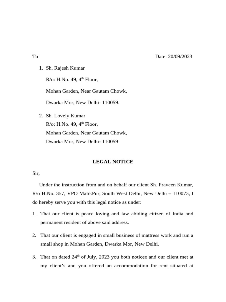 legal notice | PDF | Public Law | Crimes