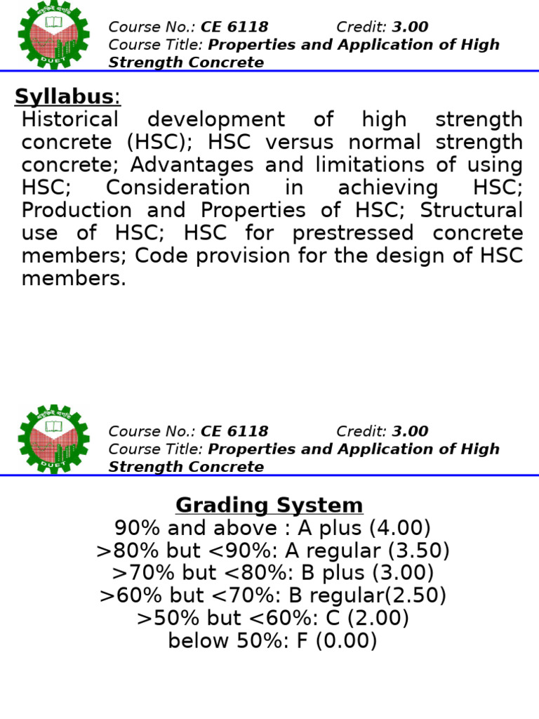 HSC | PDF | Concrete | Strength Of Materials