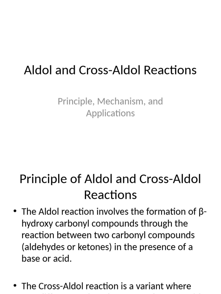 Aldol & Cross-Aldol Reactions Guide | PDF