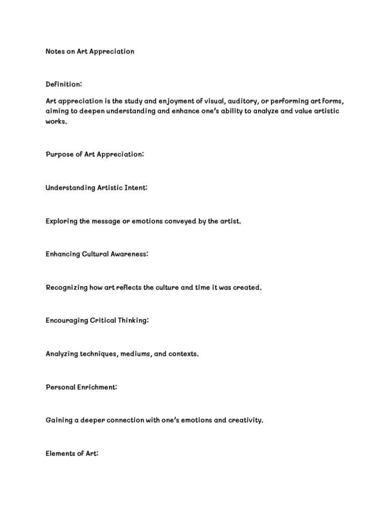art appreciation | PDF | The Arts | Liberal Arts Education