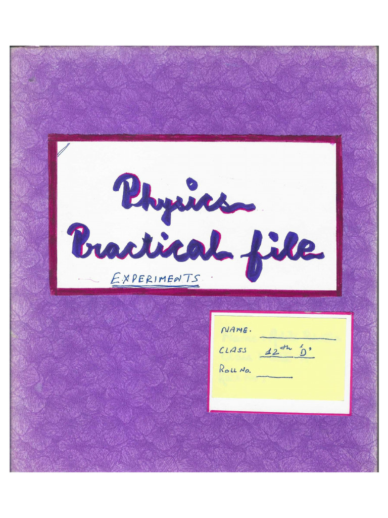 Phy Expt (1-7) File Class 12 | PDF