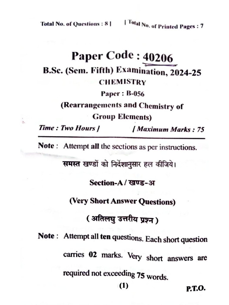 Rearrangements of Group Elements 2nd Paper Chemistry | PDF